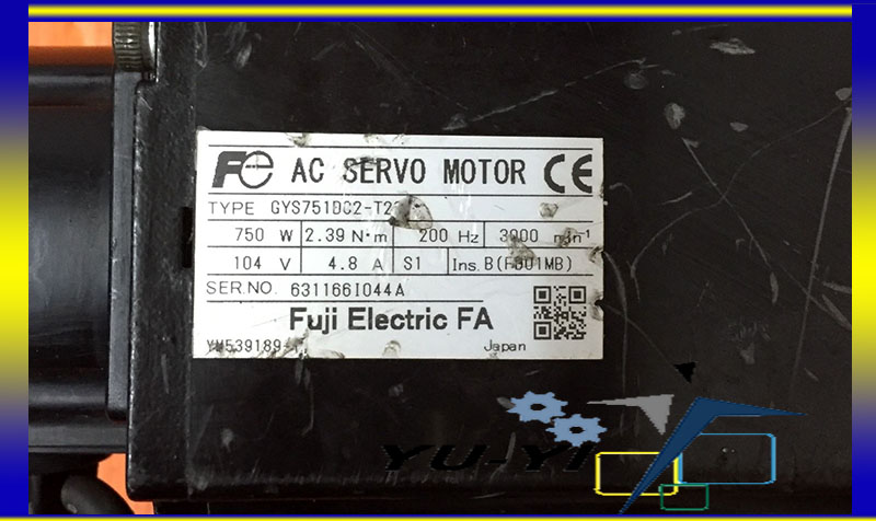 FUJI ELECTRIC AC SERVO MOTOR GYS751DC2-T20 - PLC DCS SERVO Control MOTOR POWER SUPPLY IPC ROBOT